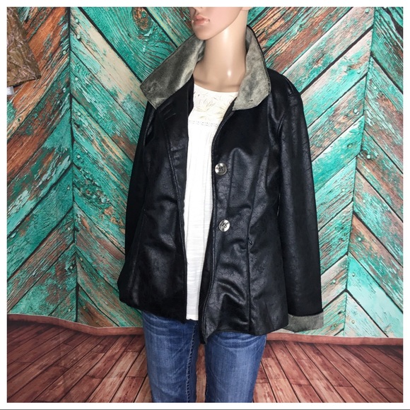 Wooly Bully Wear | Jackets & Coats | Wooly Bully Wear Black Faux ...